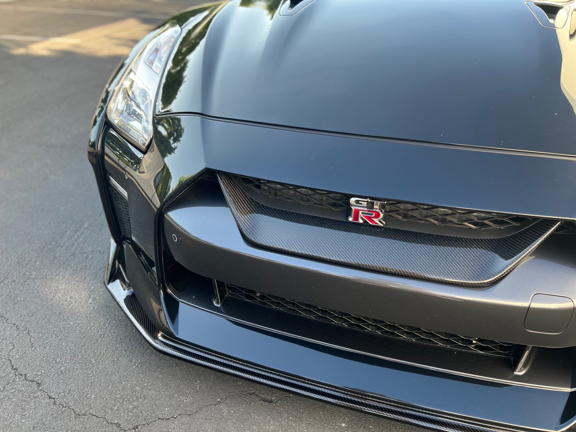 N-Tune Spec OEM Front Bumper Grille Insert (CF): 2017+ Nissan R35 GTR ...