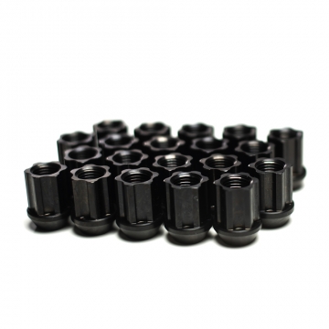 Titan 7 Forged Titanium Lug Nut Set (20 pc) 12x1.25: Black - EPI Motoring