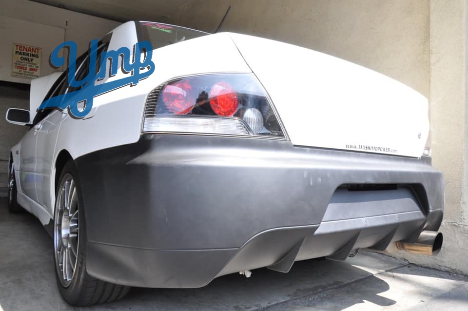 YMP Design Spec JDM Rear Bumper (Polyurethane): Mitsubishi Evolution 8 ...