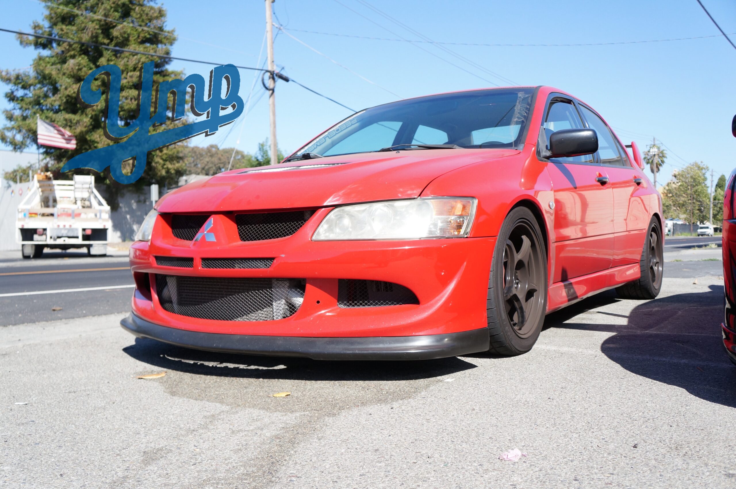 YMP Design Spec DL Front Lip (Polyurethane): Mitsubishi Evolution 8 ...